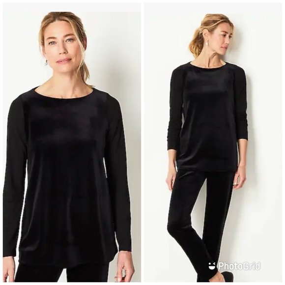 J. Jill | Tops | Jjill Plus Size Velvet Multi Media Top | Poshmark